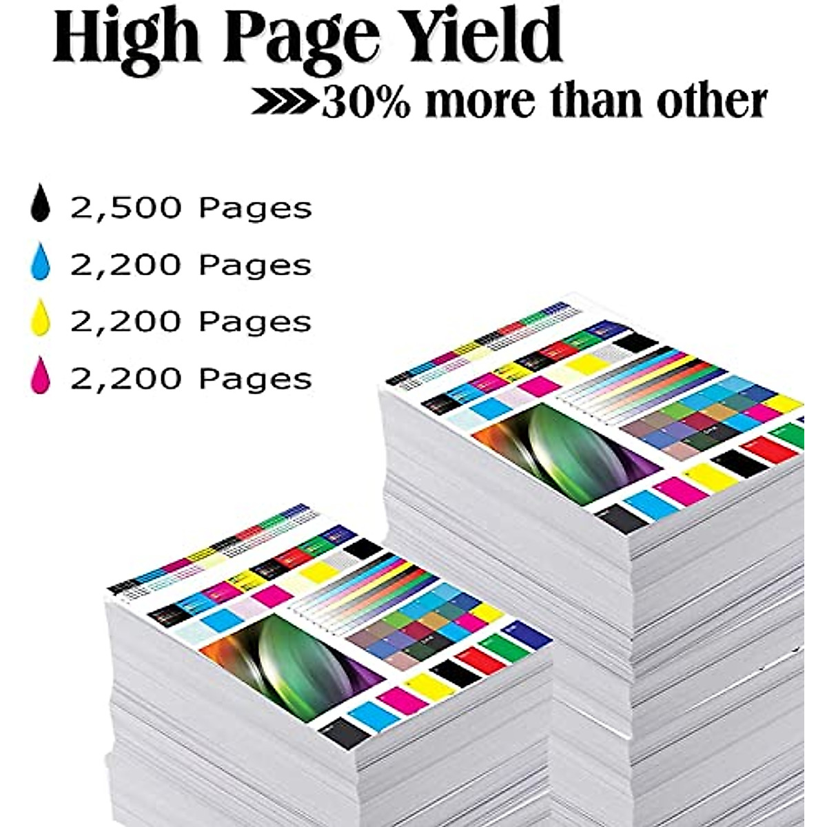 6-Pack (3BK+1C+1M+1Y) TN221 TN-221 Toner Cartridge Compatible Replacement for Brother HL-3140CW HL-3180CDW HL-3170CDW MFC-9130CW MFC-9340CDW MFC-9330CDW Color Printer