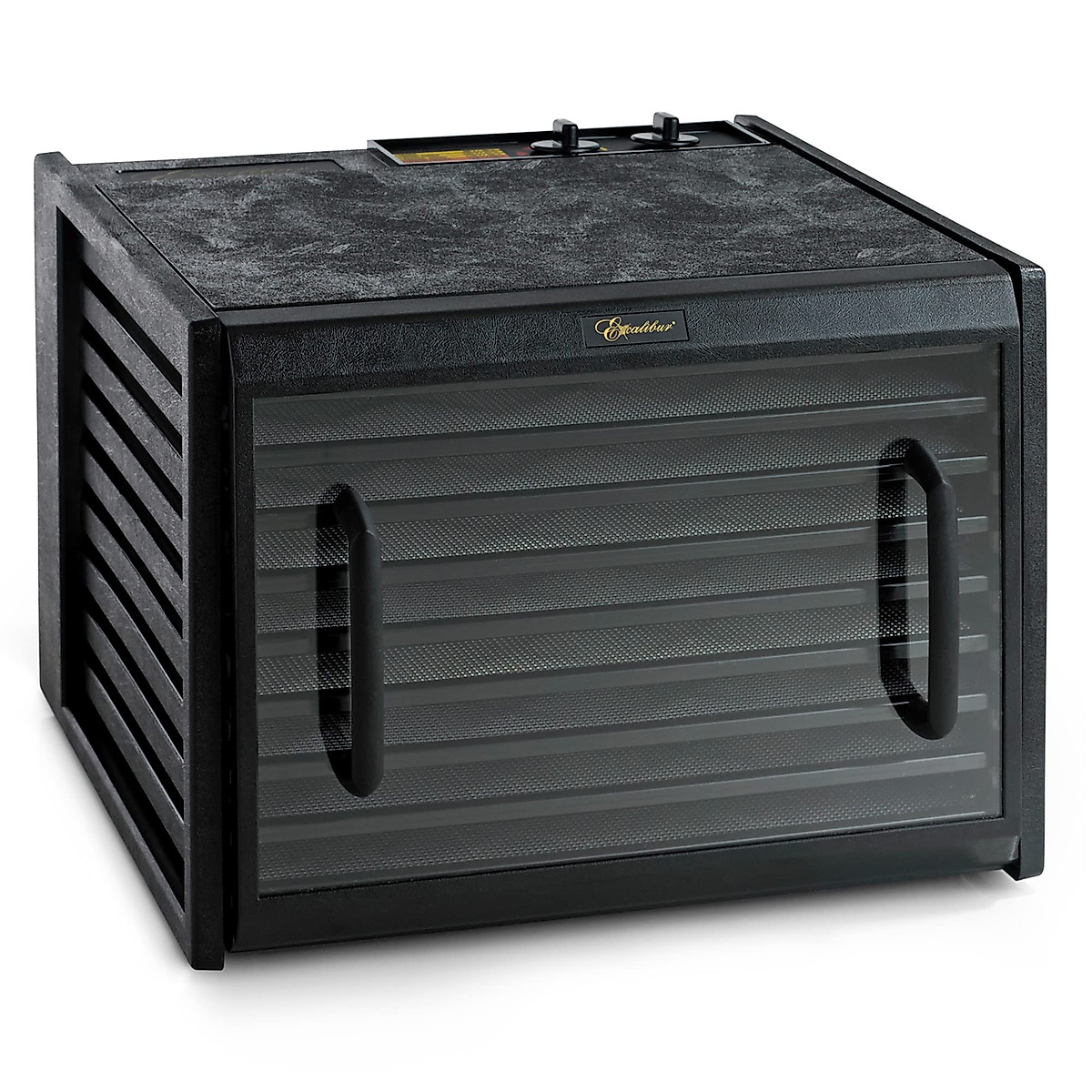 Excalibur 3926TCDB Electric Food Dehydrator Machine with Clear Door, 26-Hour Timer, Automatic Shut Off and Temperature Control, 600 W, 9 Trays, Black