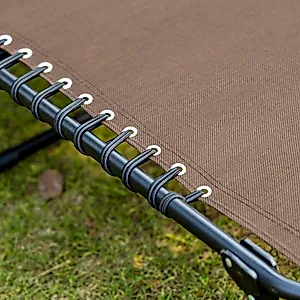 Outsunny Reclining Chaise Lounge Chair, Portable Sun Lounger, Folding Camping Cot, with Adjustable Backrest and Removable Pillow, for Patio, Garden, Beach, Brown