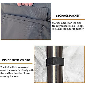 Dalema Waterproof Shelf Cover,Heavy Duty Dustproof Storage Shelving Unit Cover,Durable Steel Organizer Wire Rack Cover,Shelf Display Rack Protective Cover with Zipper.(Grey,48x18x72 inch)