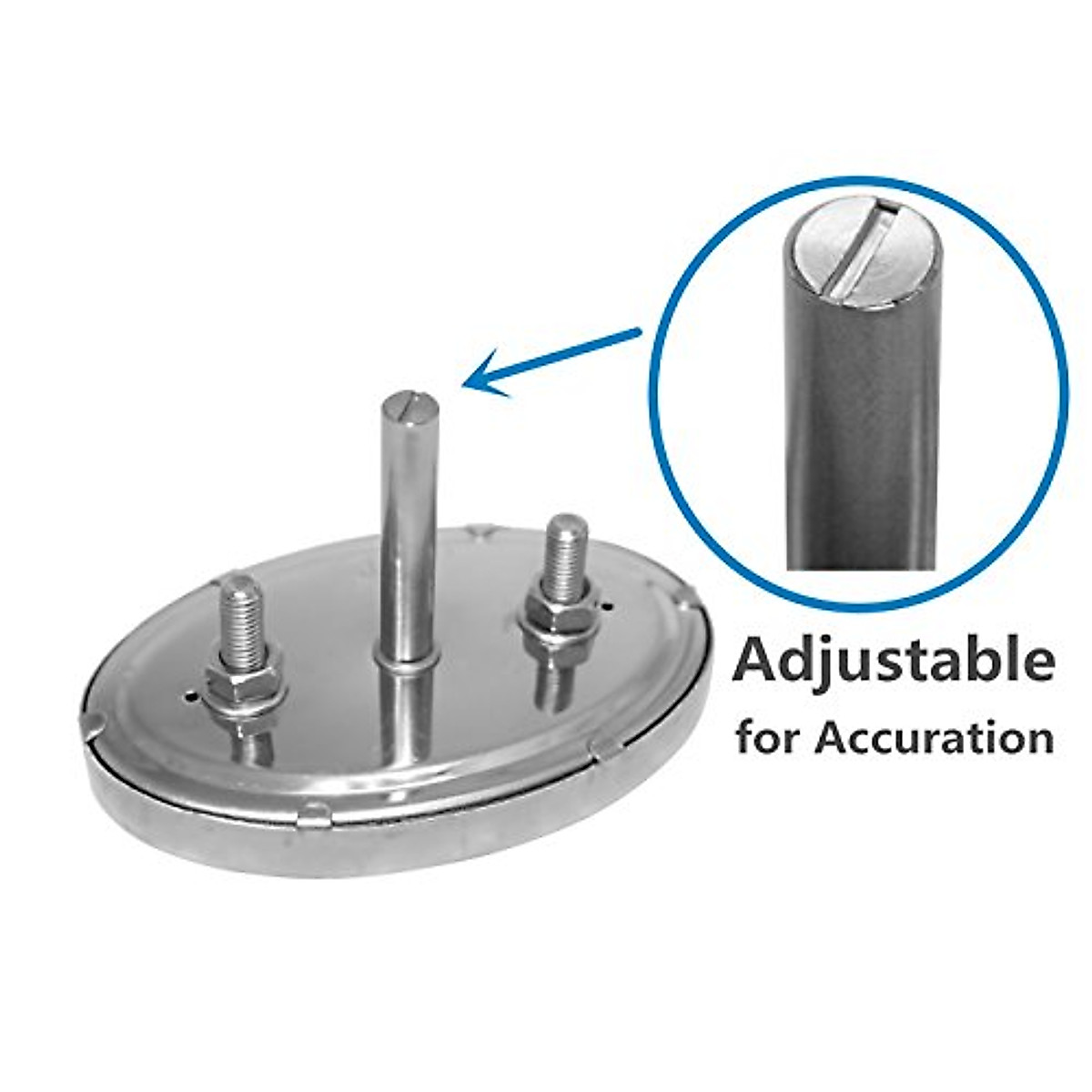 DOZYANT Stainless Steel Lid Thermometer Gas Grill Temperature Gauge Heat Indicator 22551 Replacement for Grill Master 720-0697 4 Burner, Aussie, Brinkman and Others, Adjustable for Accuration