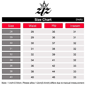 ZLZ Blue Ripped Distressed Jeans for Men Slim Fit, Men's Fashion Design Destroyed Jeans Pants with Holes Stretch Fit Size 34