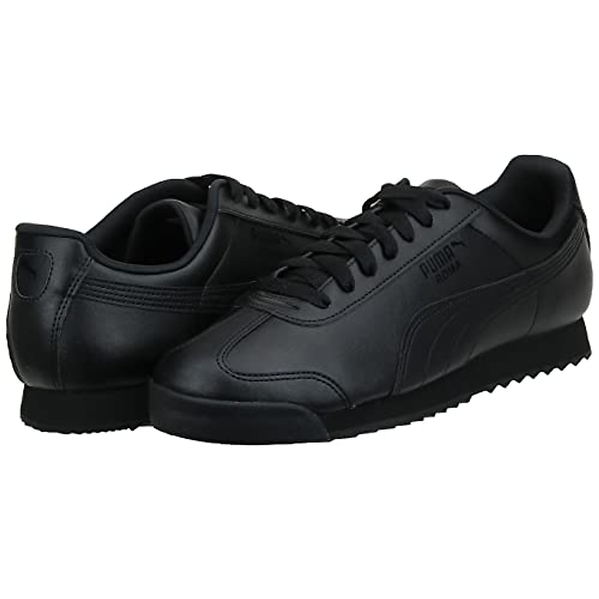 PUMA Mens Roma Sneaker, Basic black-black, 9.5