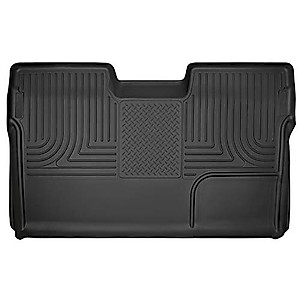 Husky Liners | Weatherbeater | Fits 2009 - 2014 Ford F-150 SuperCrew Cab w/Manual Transfer Case Shifter | Second Row Liner, Black | 19331