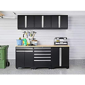 NewAge Products Pro Series Black 8 Piece Set, Garage Cabinets, 64109