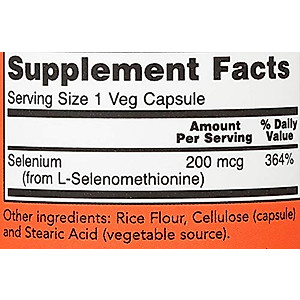 Now Foods Selenium 200 mcg 90 Vcaps