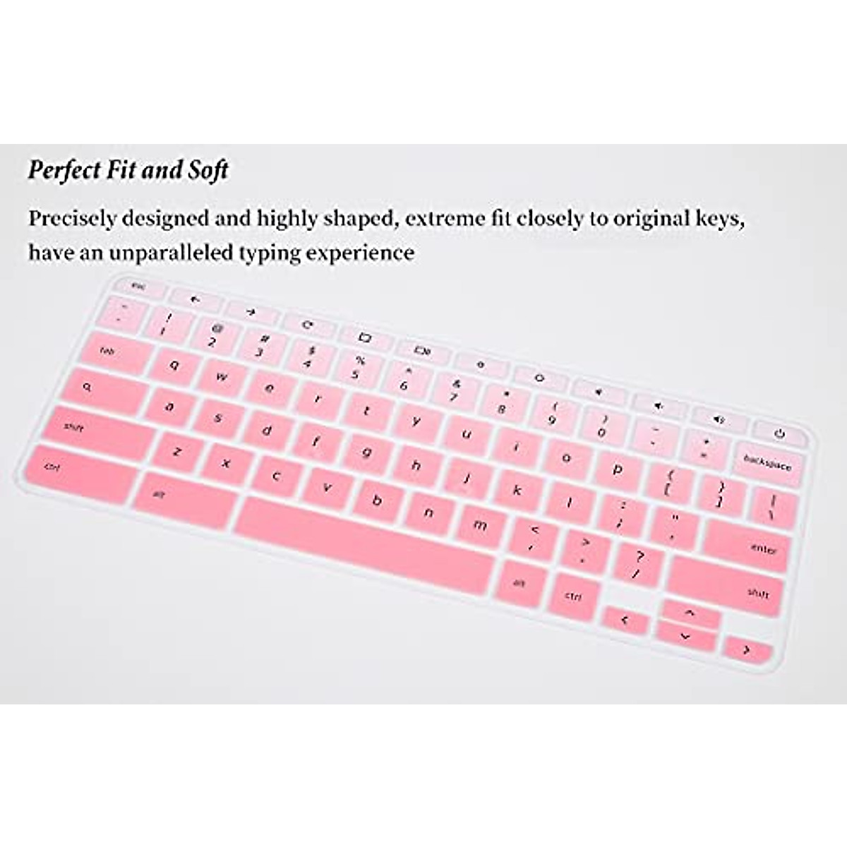 2Pack Keyboard Cover Skin for Acer Chromebook Spin 311 CP311 C738T C733 CP511 512, Chromebook 713 CP713 R13, Chromebook 314 514 714 CB314 CB514 CB714, Acer Chromebook 15.6" Protector-GPurplePink+Clear