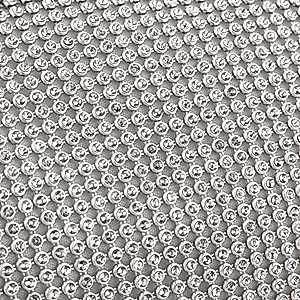 Elegant Evening Party Clutch Handbag Bling Shiny Sparkly Rhinestone Wedding Purse for Women (Silver)