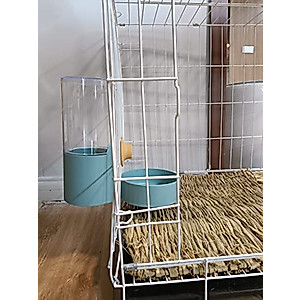 Rabbit Water Bottle Bunny Hanging Fountain Automatic Dispenser Chinchilla Water Feeder Bowl No Leak Detachable Crock for Bunny Chinchilla Guinea Pig Hedgehog Ferret Small Animal(33.8oz/1000mL)