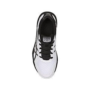 ASICS Kid's Upcourt 3 Grade School Volleyball Shoes, 1.5, White/Black