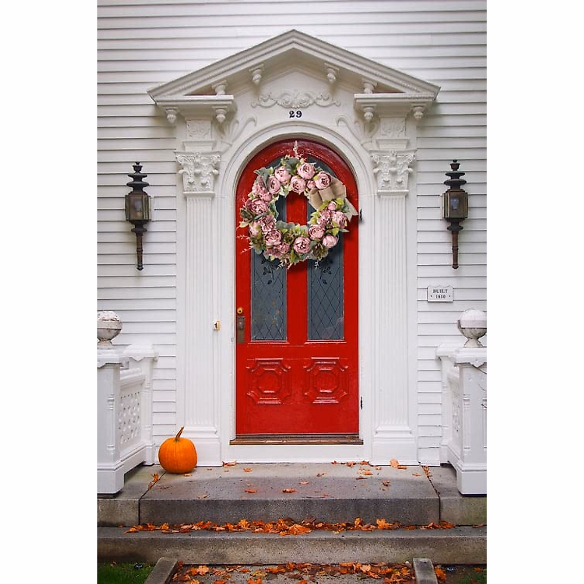 Wreaths for Front Door 24 inch Fall Wreaths Door Wreaths for Front Door with Peony Grapevine Base in Spring Summer Autumn Winter Wreaths for Indoor Outdoor