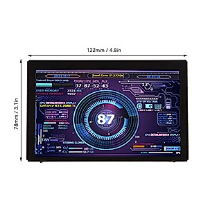 PUSOKEI 5 Inch IPS USB Mini Screen,AIDA64 Computer Temperature Display PC CPU Data Monitor,for Raspberry Pi for Linux for Windows