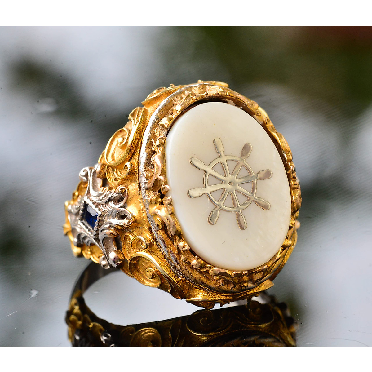 Sailor's Ring, Rudder Ring, Steering Wheel Ring, 925 Sterling Silver Ring