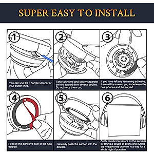 Solo3 Ear Pads Cushions Replacement for Beats Solo 2 & Solo 3 Wireless On-Ear Headphones, Ear Cushions Memory Foam Earpads with Soft Protein Leather (Titanium Gray)
