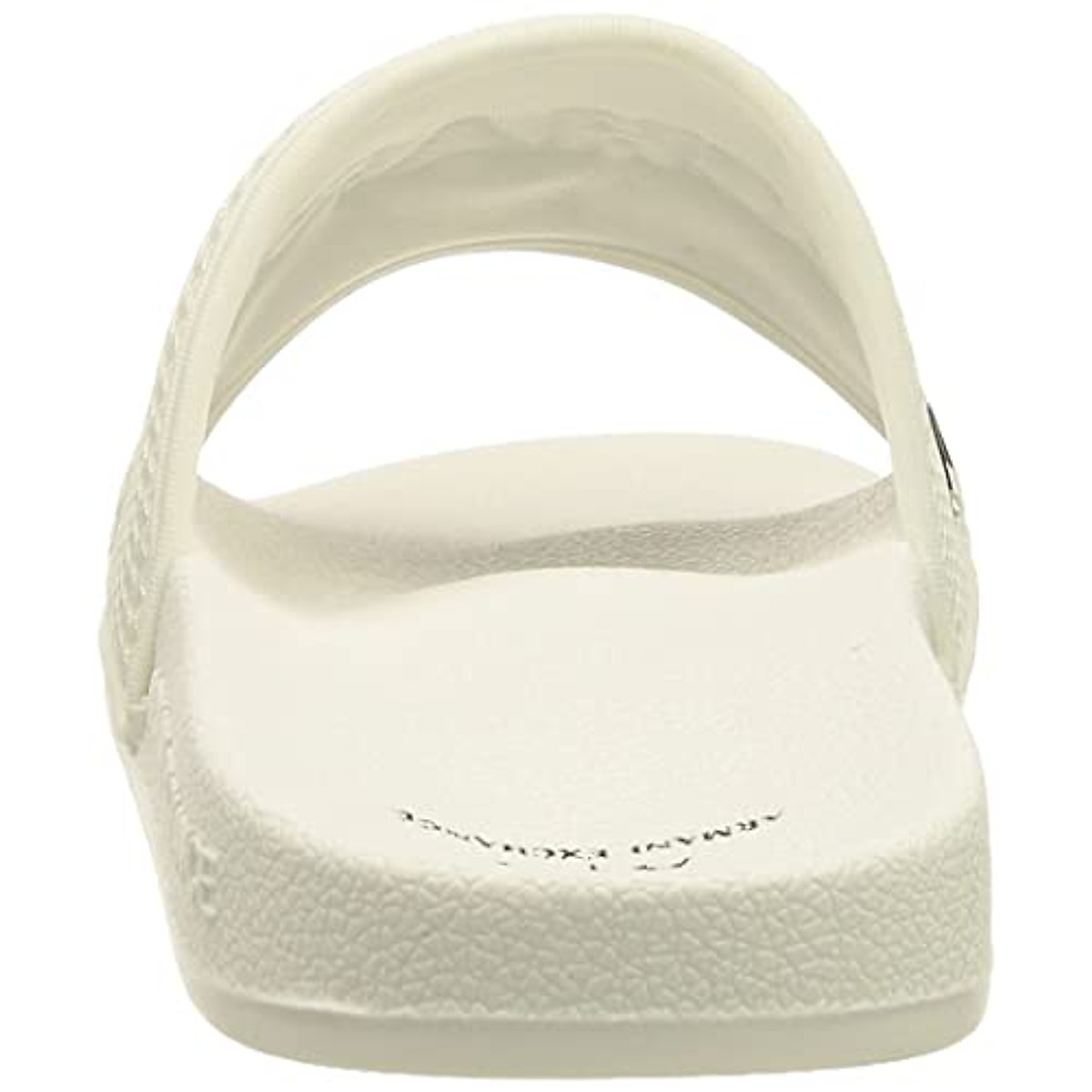 A|X ARMANI EXCHANGE Men's Slip On Sandal Slide, White+Off White, 11