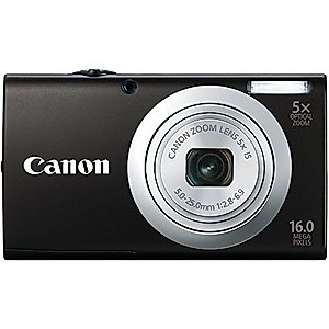 Canon PowerShot A2400 IS 16.0 MP Digital Camera with 5x Optical Image Stabilized Zoom 28mm Wide-Angle Lens with 720p Full HD Video Recording and 2.7-Inch Touch Panel LCD (Black)