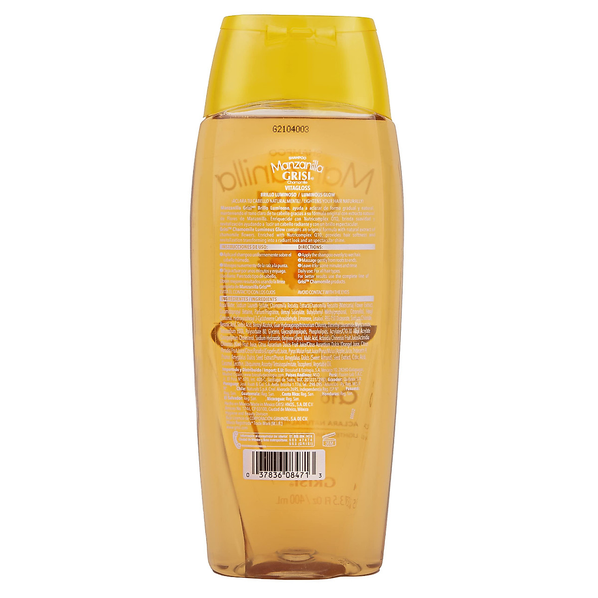 Manzanilla Grisi, Cleansing Shampoo with Chamomile Extract, 2 Pack, 13.5 FL Oz, Bottles