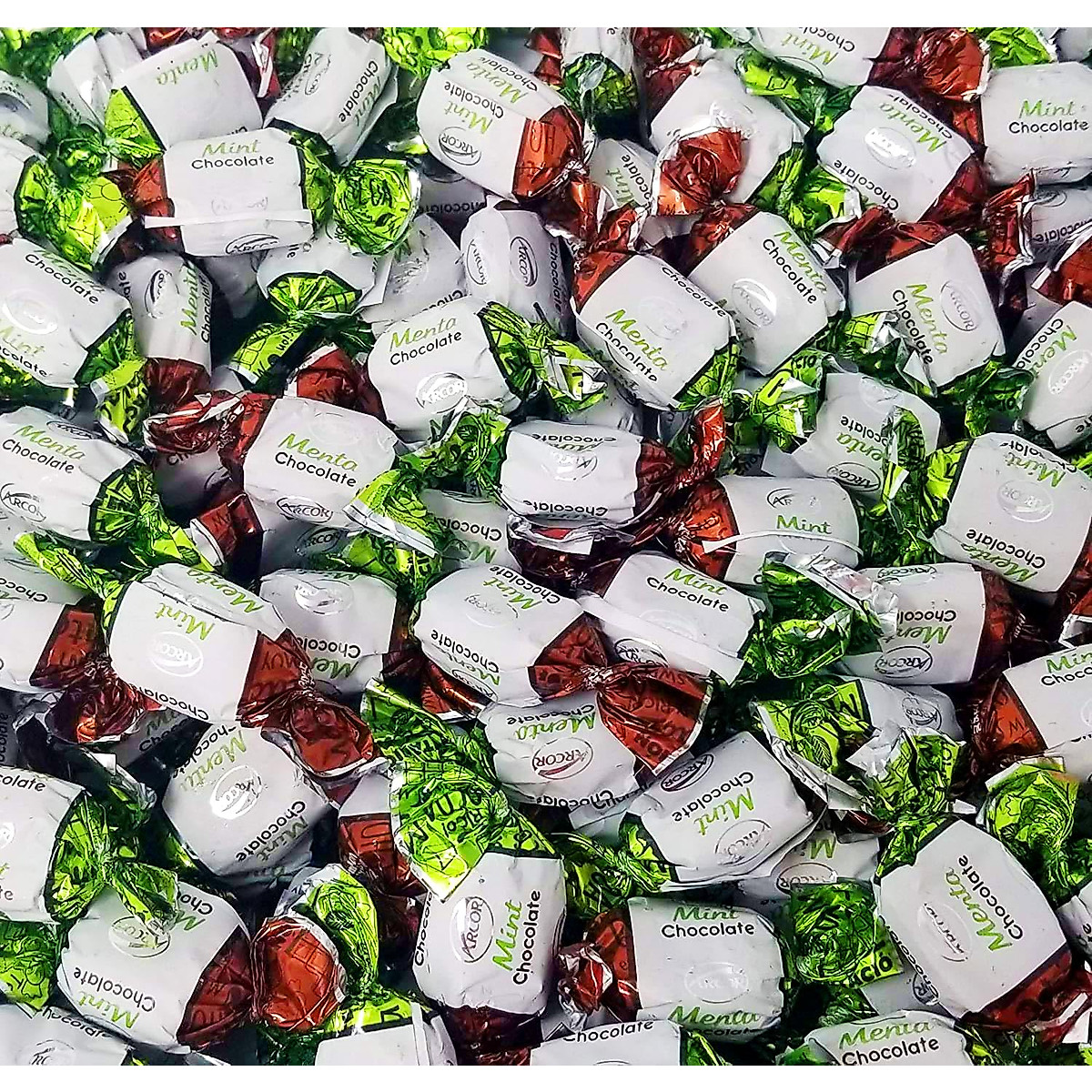 Arcor Chocolate Filled Mints Premium Hard Candy, Bulk Pack, 2Lbs