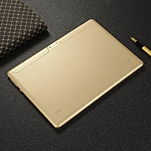 Tablet Android 5.1 Operating System 10.1-inch HD Display Octa Core Processor 1GB RAM and 16GB ROM TF Expansion Support Built-in WiFi Bluetooth GPS Tablet , Gift for Family (Gold)