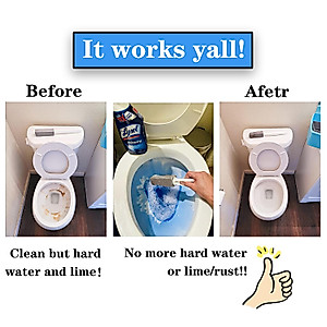 2 Pack Pumice Stone for Toilet Cleaning, Extra Long Handle for Removing Bowl Ring, Pool, Bathroom, Toilet Brush