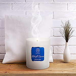Scented Candle Midnight Jasmine - Soywax Candle with Essential Oil - Glass Candle Gift - Aromatherapy Candle - Up to 45 Hours Burn Time - Soy Wax Candles - Home Scented Candles