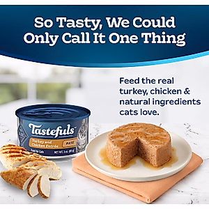 Blue Buffalo Tastefuls Chicken and Turkey Entree Wet Cat Food Pate, 3 oz., Case of 12