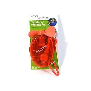 O2COOL Mini Misting Fan - Portable Pocket Size Battery Powered Cooling Fan With Carabiner Clip (Assorted Colors) 1 Fan