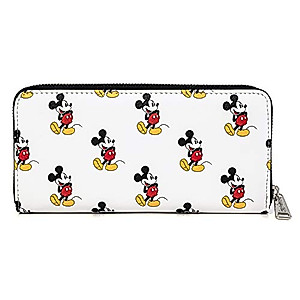 Loungefly Disney Classic Mickey Mouse All Over Print Zip Wallet (one size, multi)