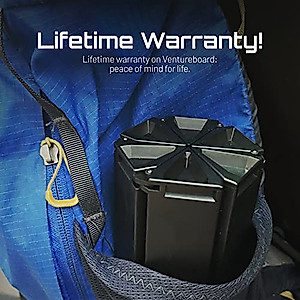 VENTUREBOARD 6 Inches Magnetic Unique Chess Set Board Game - 2 Extra Queens - Folding Board, Portable Travel Chess Board Game Pieces - Black/Grey