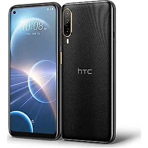 HTC Desire 22 Pro 5G (Black) Dual SIM 128GB + 8GB RAM Factory Unlocked (GSM Unlocked | No CDMA) Android Smartphone - International Version