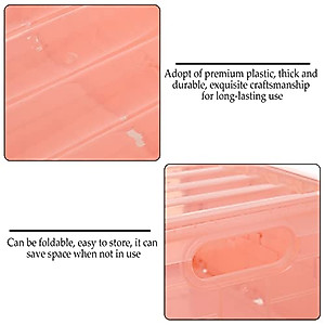 ULTECHNOVO Foldable Storage Box with Lid- Large Box Organizer Stackable Cube Folding Crate for Home Office