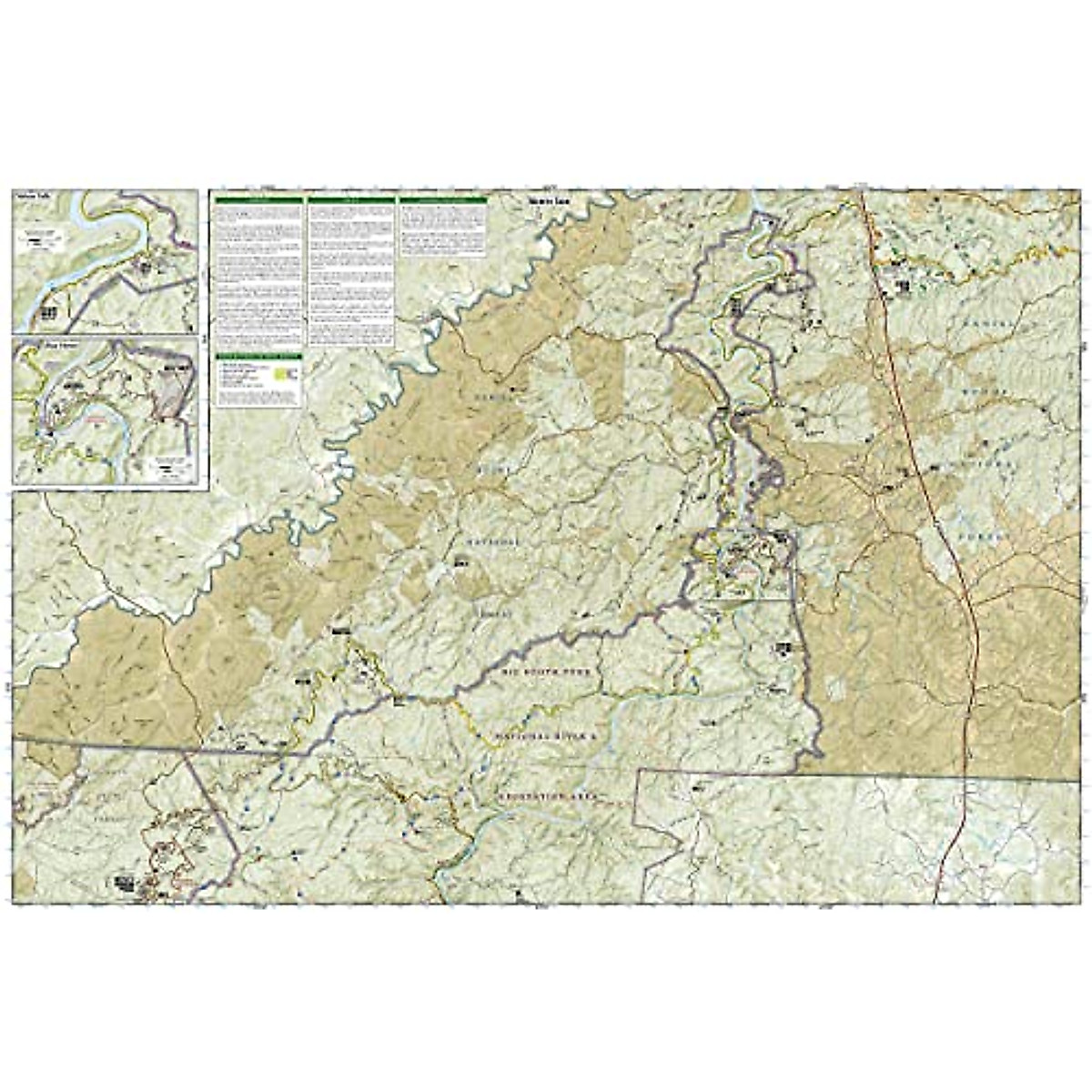 Big South Fork National River and Recreation Area Map (National Geographic Trails Illustrated Map, 241)