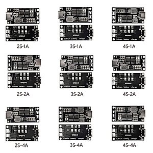 Adeept Type C BMS 2S 2A 18650 21700 3.7V Lithium Battery Charge Module Charging Board Step-Up Boost Li-Po Polymer USB C to 8.4V