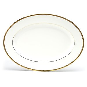Noritake Rochelle Gold Oval Platter, 16-inches