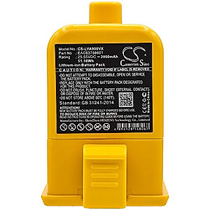 Replacement Battery for LG EAC63758601 EAC63382201 EAC63382202 MEV65921201 EAC63382204 Cord Zero A9 Cord Zer 2000mAho A9+ Cord Zero A9 Plus A9MASTER2X A9M