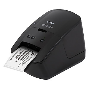 Brother QL-600 Economic Desktop Wired Label Printer, Black - USB Connectivity - up to 2.4" Wide, 300 x 600 dpi, 44 Labels Per Minute, Automatic Cutter Label Maker for Home and Office