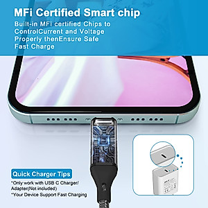 Extra Long iPhone 13 USB C Charger Cable 26FT/8M, [Apple MFi Certified] USB-C to Lightning Cable, Power Delivery Fast Charging iPhone Cord for iPhone 13 Pro 12 Pro Max 12 11 X XS XR 8 Plus