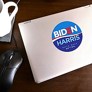 Biden Harris Build Back Better Sticker | Support President Joe and VP Kamala in 2024 with This Vinyl Decal for Your Laptop, Car Bumper, or Hydro-Flask (4 X 4 Inch)