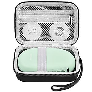 Case Compatible with SUPVAN E10/ for JADENS D110 Label Printer, Mini Wireless Connection Label Maker Machine Portable Travel Carrying Bag for Office, Home Kitchen Storage (Box Only)-Black