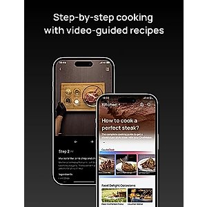 Dreo ChefMaker Combi Fryer, Cook like a pro with just the press of a button, Smart Air Fryer Cooker with Cook probe, Water Atomizer, 3 professional cooking modes, 6 QT