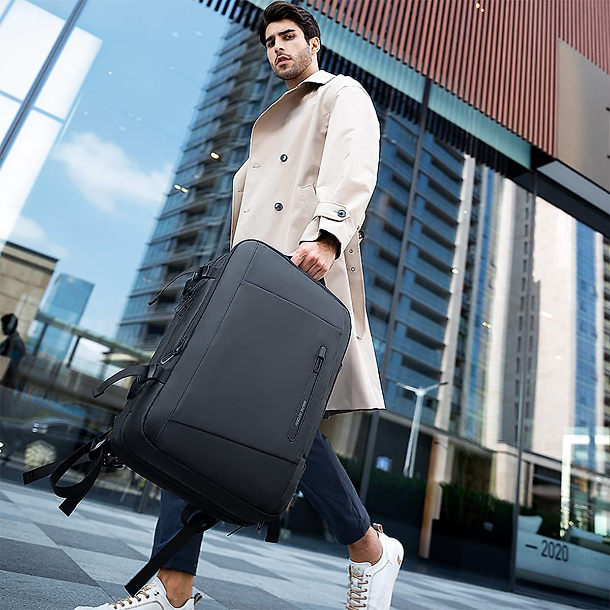 Mark Ryden Laptop Backpack,17.3 Inch Large Capacity Business Backpack for Men,Waterproof Expandable Carry-on Travel Backpack,Anti-Theft Gaming Laptop Backpack with USB Charger (Expandable 30L-45L)