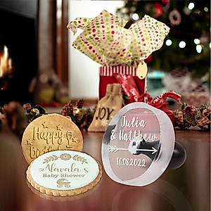 Personalized Cookie Stamp with Name,Custom Baby Baptism Shower Cookie Stamps Cutters for Baking Fondant Embosser Cupcake Topper Biscuit Sugar Paste Cakes Decora