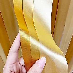 Gold Party Decorations 197Ft × 1.97" Ombre Gold Ribbon Fringe Hanging Streamer Backdrop Garland for Birthday Bridal Shower Engagement Wedding Anniversary Graduation Baby Shower Baptism Party Supplies