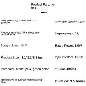 Portable Mini Humidifier, 220ml Small Cool Mist Humidifier, USB Personal Desktop Humidifier for Baby Bedroom Travel Office Home, Auto Shut-Off, 2 Mist Modes, Super Quiet (White)