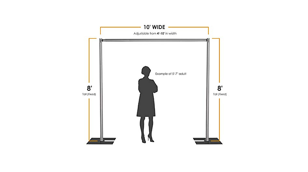 Urquid Linen Pipe & Drape Kit - Adjustable and Portable