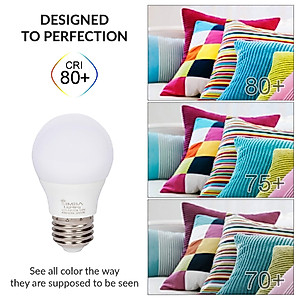 Simba Lighting LED A15 Refrigerator Light Bulbs (6-Pack) 4W 40W Replacement Small for Appliances, Freezers, Ceiling Fans, 120V, E26 Standard Medium Base, Frosted Cover, Not Dimmable, 3000K Soft White