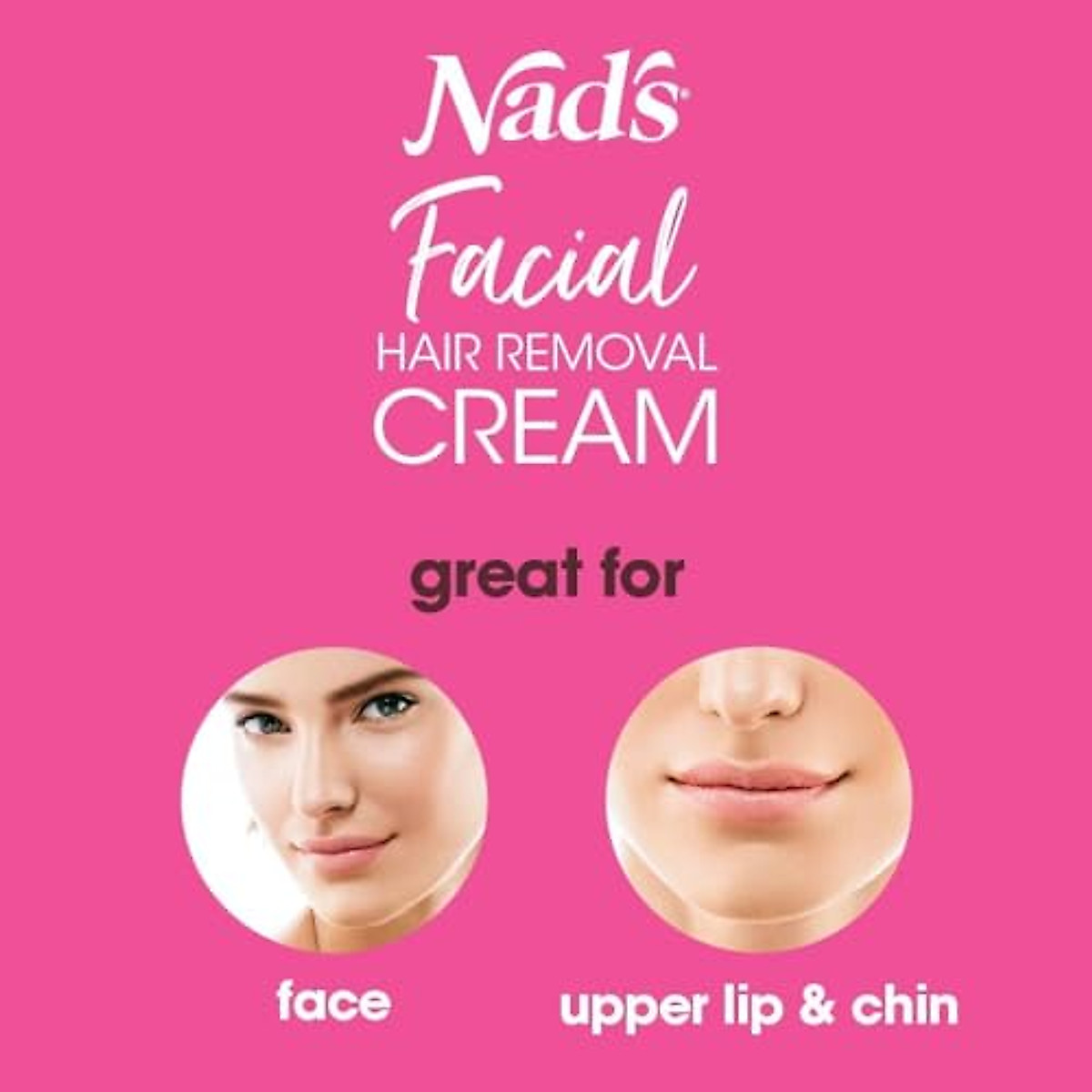 Nad's Gentle & Soothing Facial Hair Removal For Women - Sensitive Depilatory Cream For Delicate Face Areas, 0.99 Oz (4446)