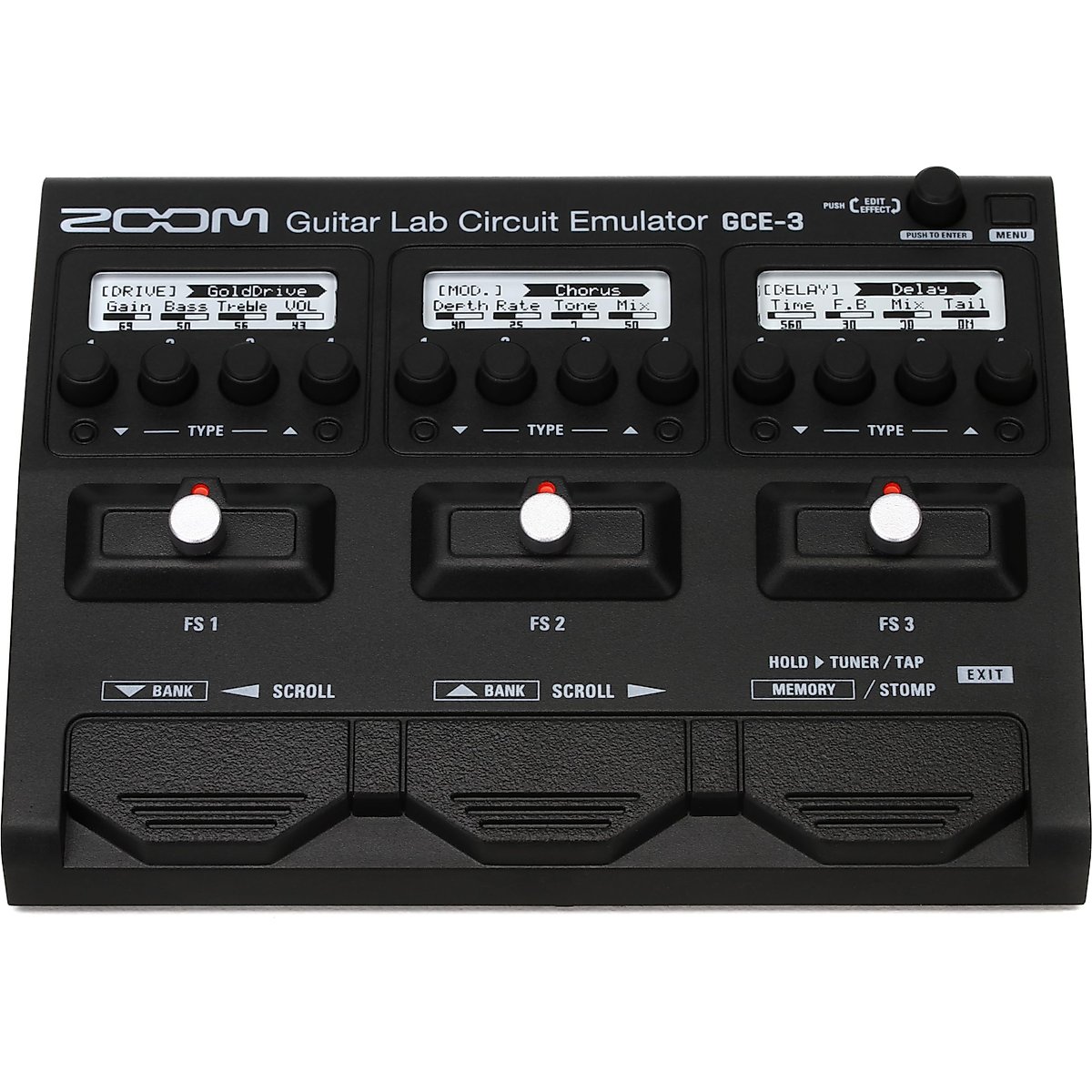 Zoom GCE-3 Guitar Lab Circuit Emulator, Compact USB Audio Interface for Emulation of Zoom Effects Processors Using Guitar Lab Software