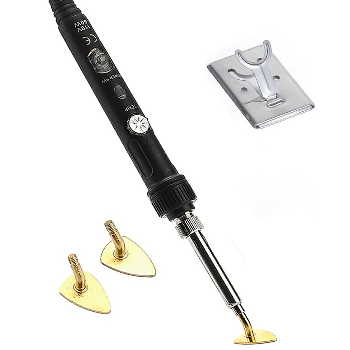 Tiny Iron,Mini Iron for Crafts 80W Mini Small Iron Patch Clothes T Shirts Shoes Clothes and Hats Portable and Easy Iron Supplies Adjustable Temperature (Black)