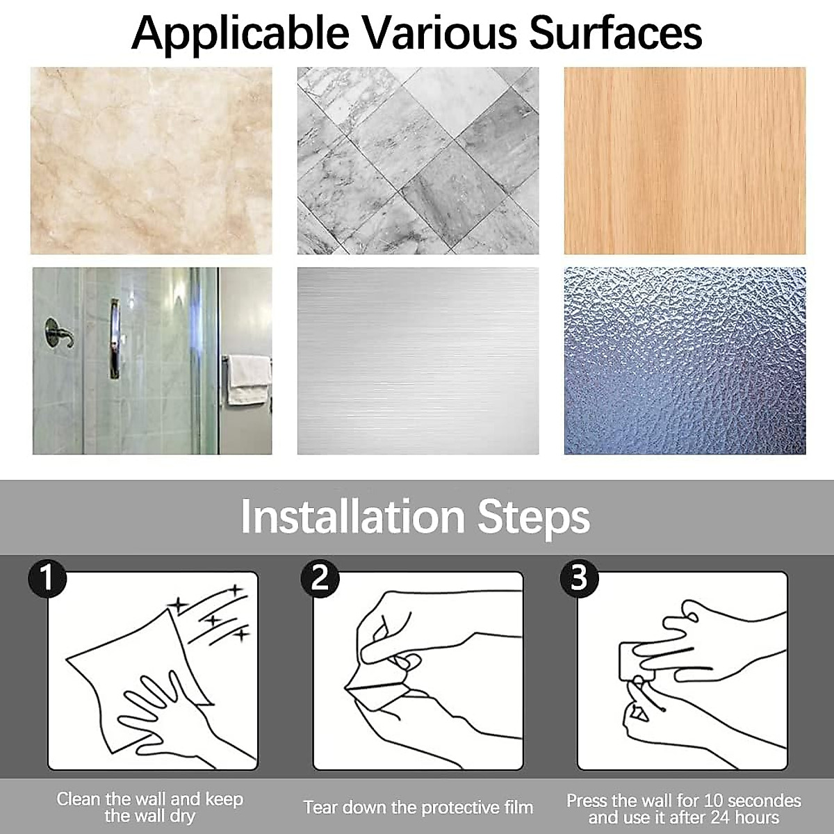 GAOHUI 4 Packs Adhesive Coat Hooks, Black Stainless Steel Sticky Wall Hooks for Hang, Towel Hooks for Bathroom Wall Mounted & Kitchen Accessories